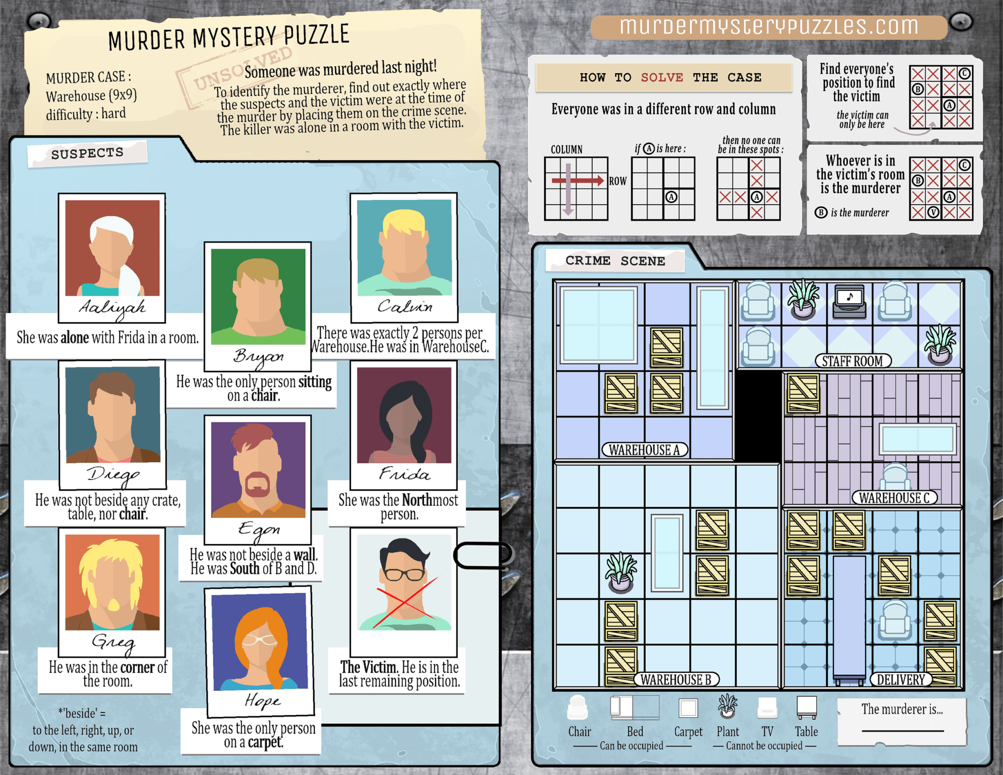 Warehouse - Murder Mystery Puzzles