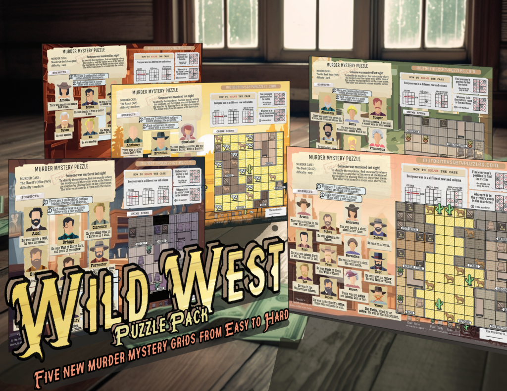 Wild West Puzzle Pack (Free) - Murder Mystery Puzzles