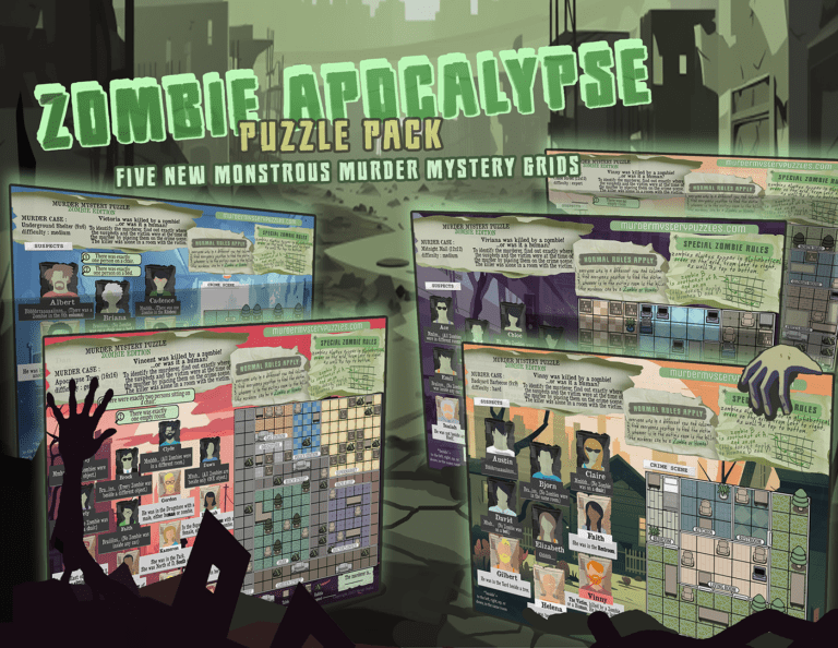 Zombie Apocalypse - Premium Puzzle Pack - Murder Mystery Puzzles