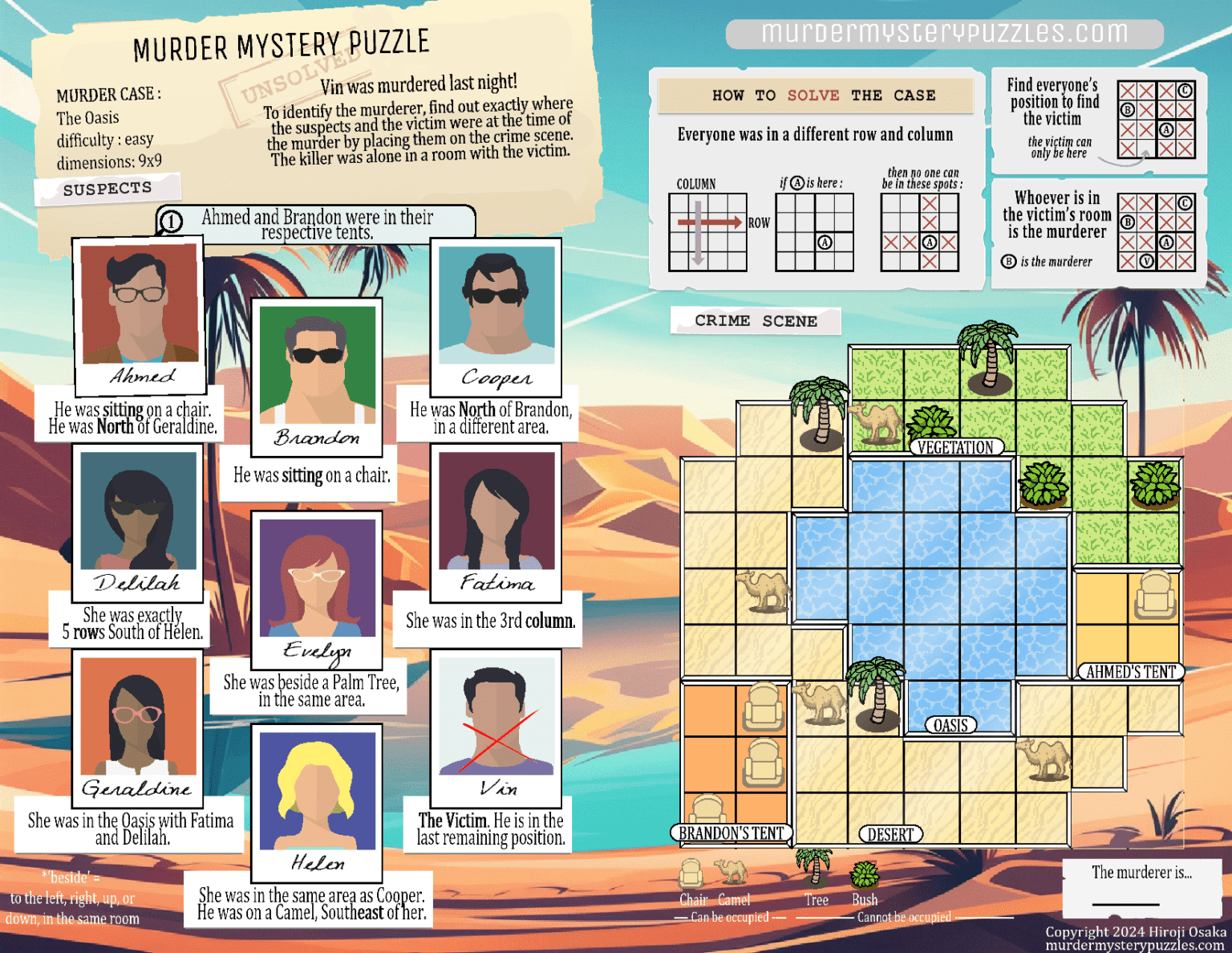 The Oasis - Murder Mystery Puzzles