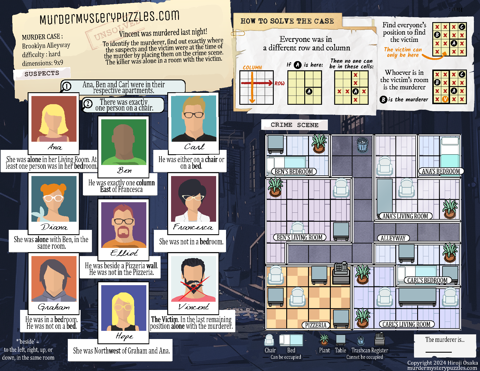 Brooklyn Alleyway - Hiroji Osaka's Murder Mystery Puzzles